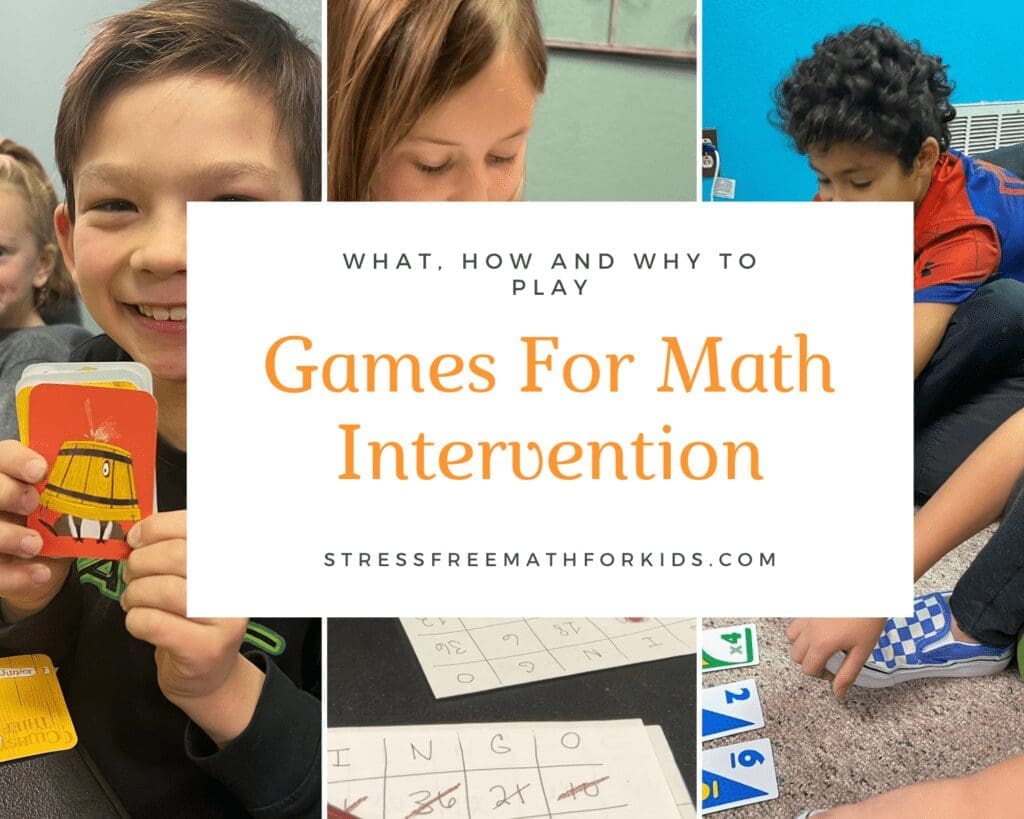 Games For Math Intervention - Stress Free Math for Kids